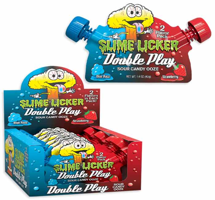 Slime Licker Double Play Sour Candy Ooze, (1-pouch)