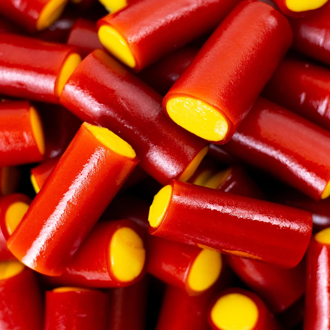 TOMS Lemon Rhubarb Red Licorice MEGA Logs