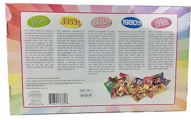 50 Years of Candy Decades Box Gift – Candycopia